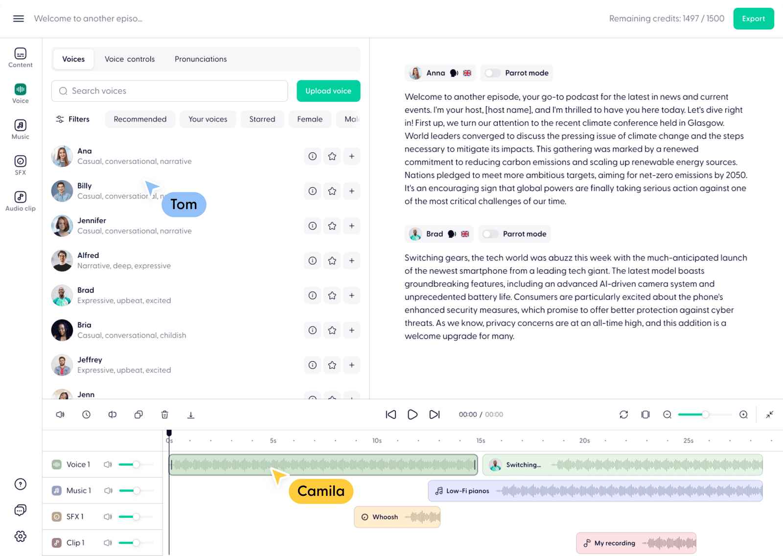 AI Powered Audio Studio - Wondercraft