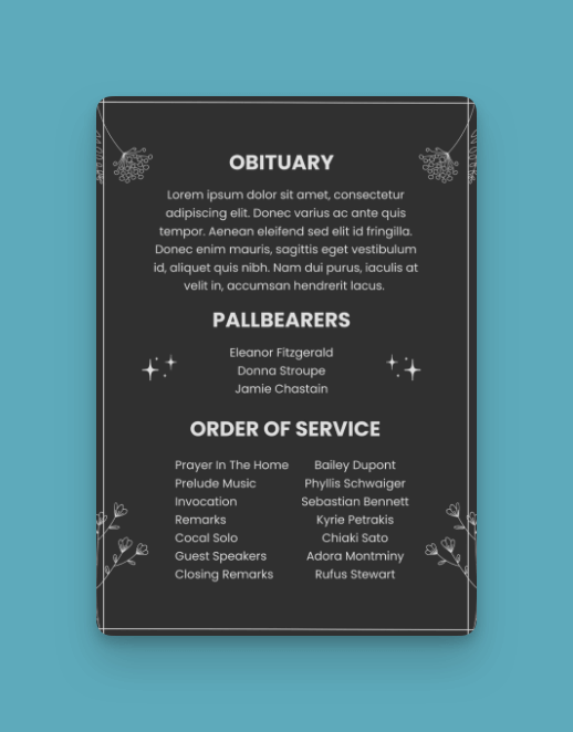8 Celebration of Life Program Examples + Templates