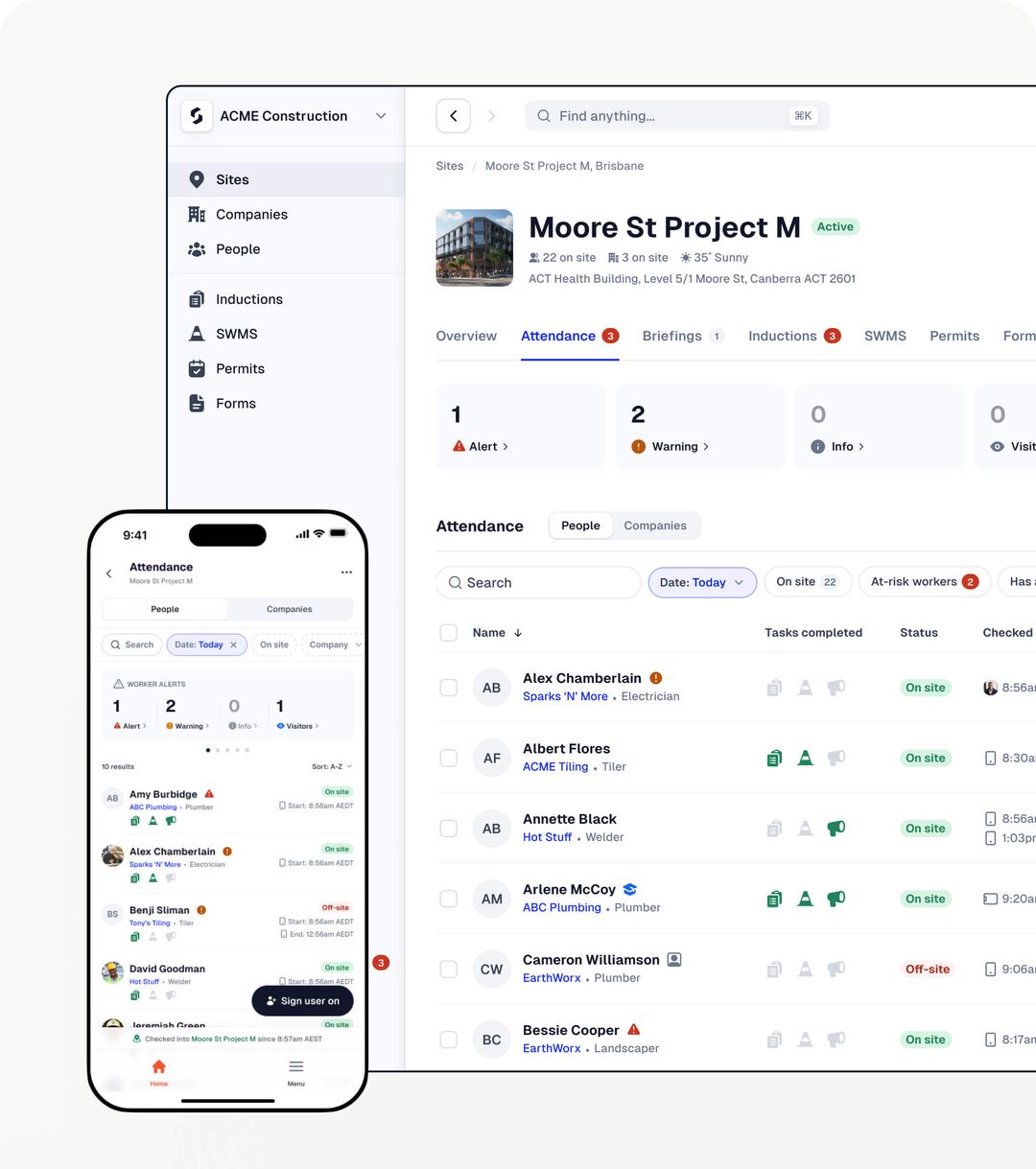 Learn about the SignOnSite Platform | Construction Safety Software