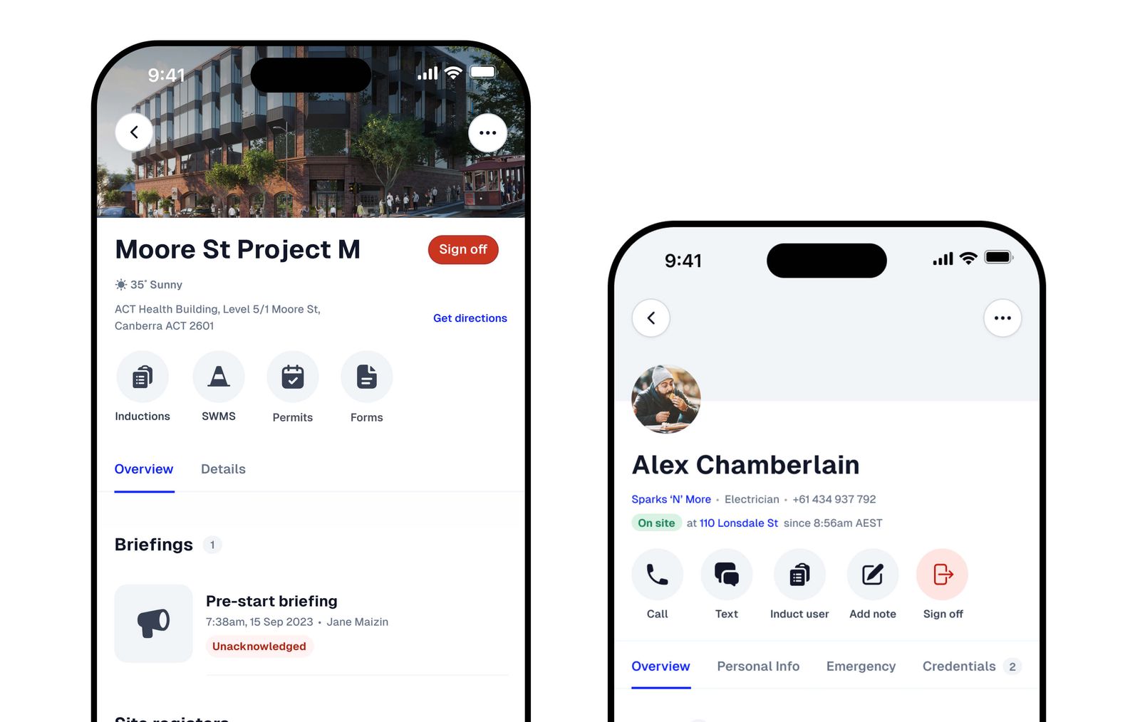 Download SignOnSite App | Construction safety software