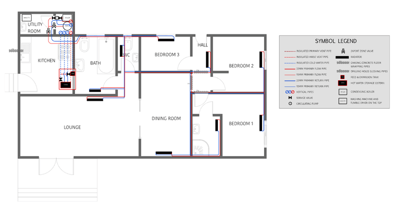 Residential Plumbing Layout Plan