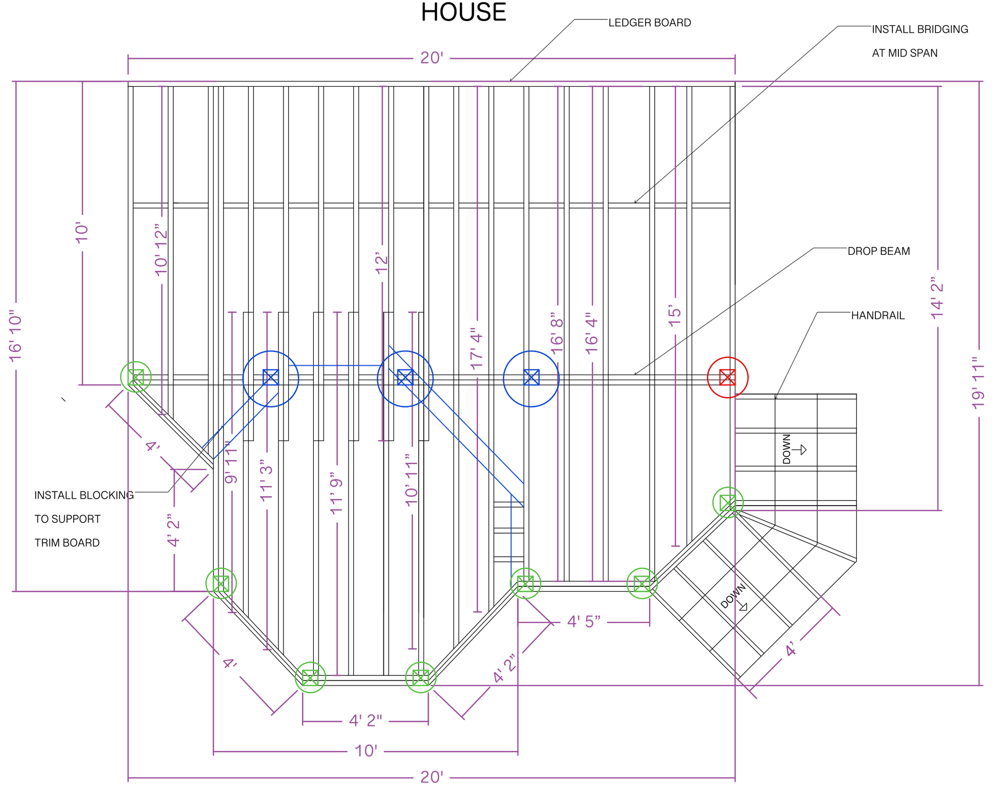 12x16 Deck Layout - Free Download