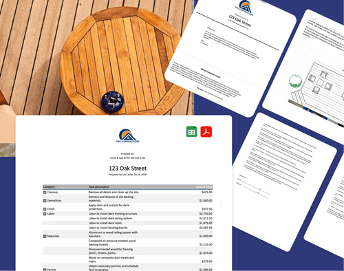 Landscaping Proposal Template - Free download for Google Sheets!