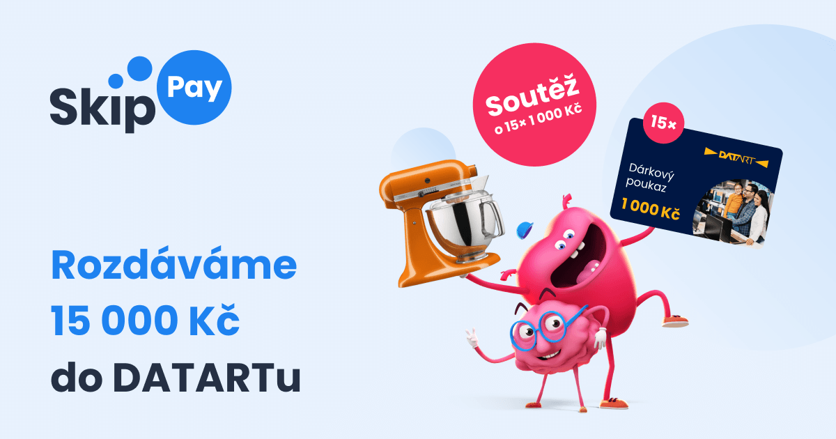 Rozdáváme 15 000 Kč do DATARTu | Skip Pay