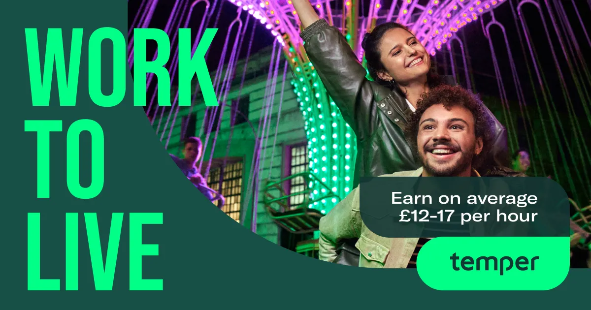 Create your account | Start earning your way | Temper UK