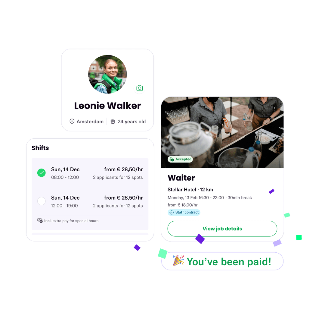 Temper | Find flexible shifts | Earn an average of €20 per hour