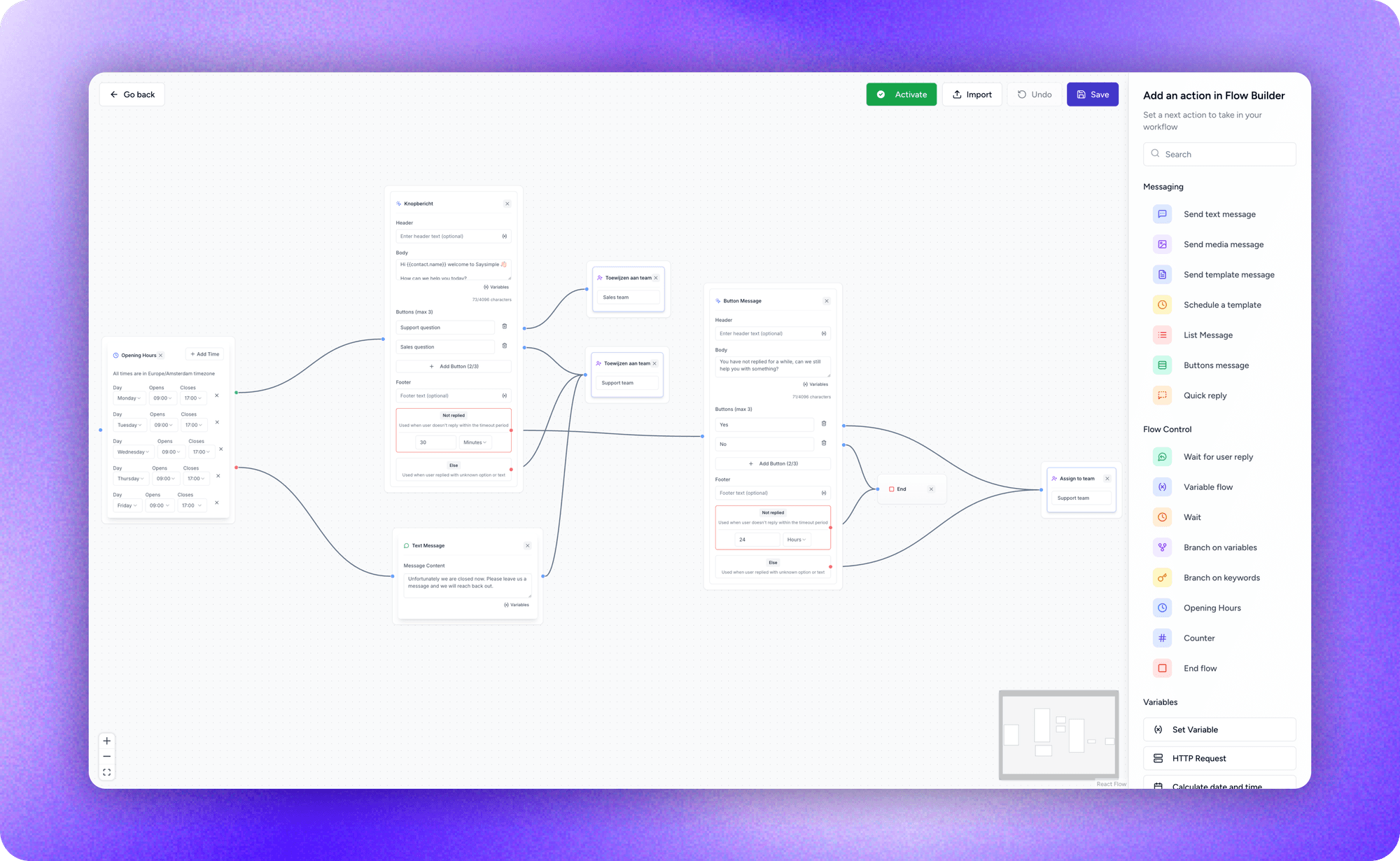 Build smart WhatsApp flows— no code needed - Saysimple