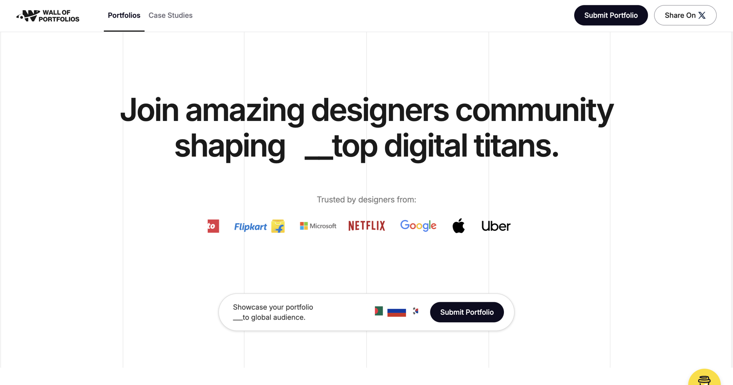Hexalitics Technology Design Team - wall of portfolios