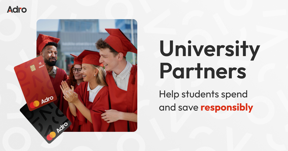 University Partners - Adro: Spend & Save Like A Local | Checking ...