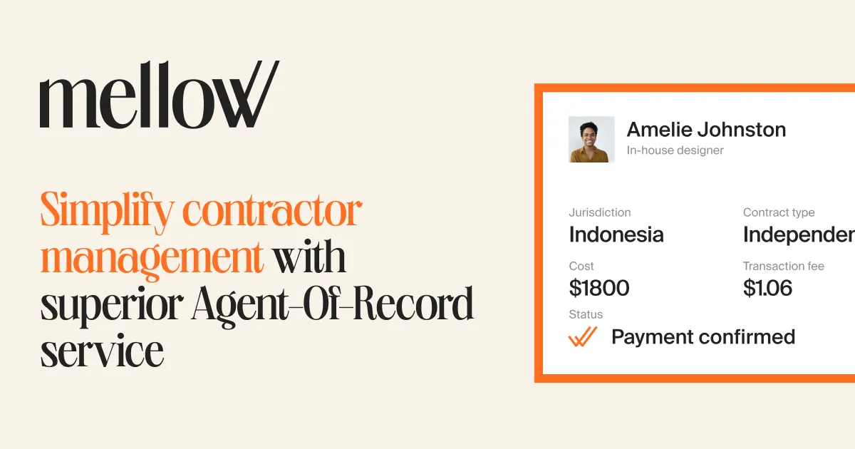 Mellow for business | Contractor of record service