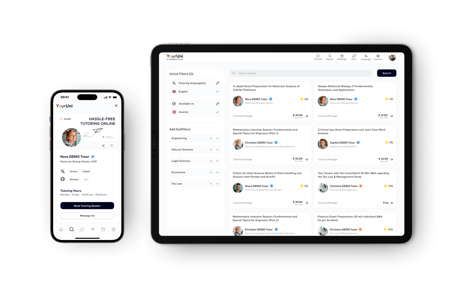 UniTutor | White-Label Peer Tutoring Portal