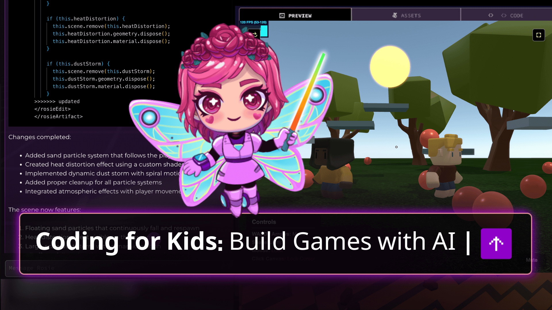 Rosebud AI – Coding for Kids | Real JavaScript Game Creation