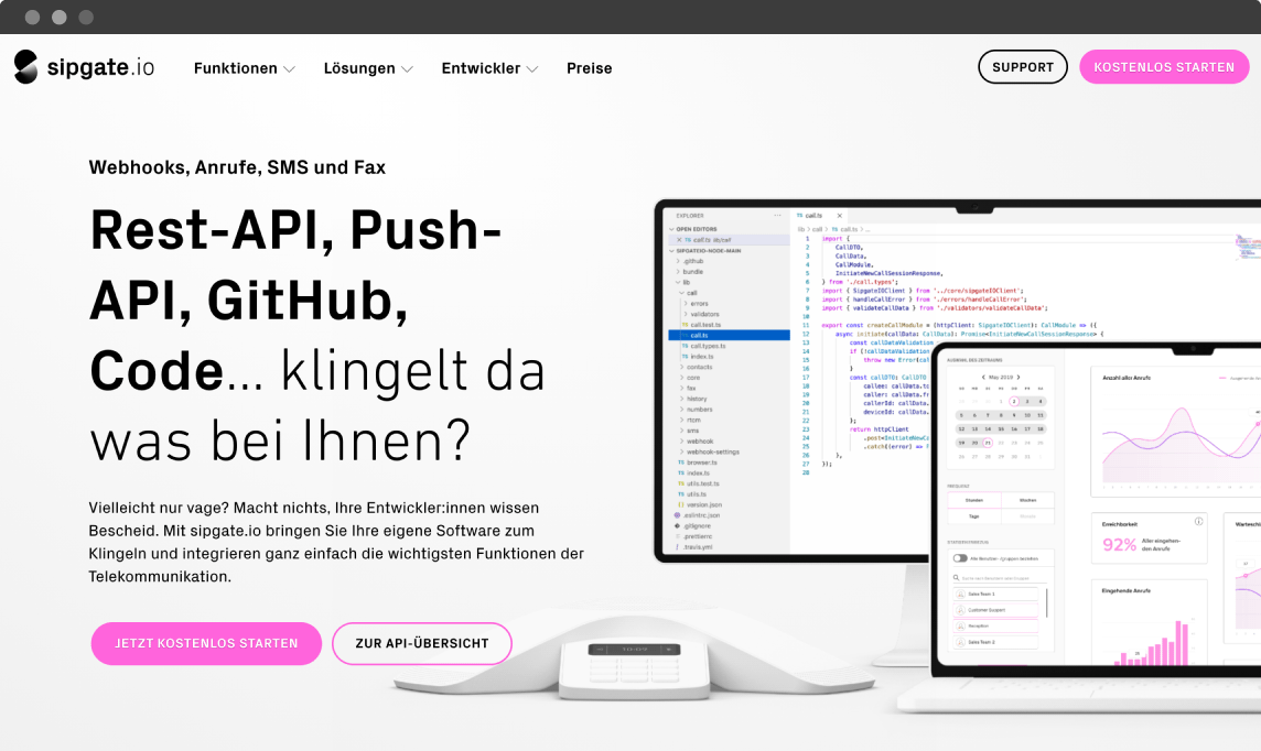 sipgate Produkte und Services im Überblick