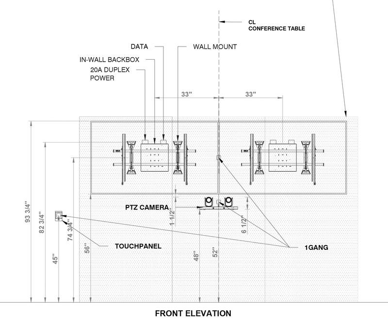 CAD Drawings for Audiovisual systems | Video Conferencing Systems