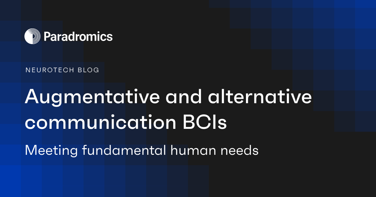 Augmentative and alternative communication BCIs | Meeting fundamental ...