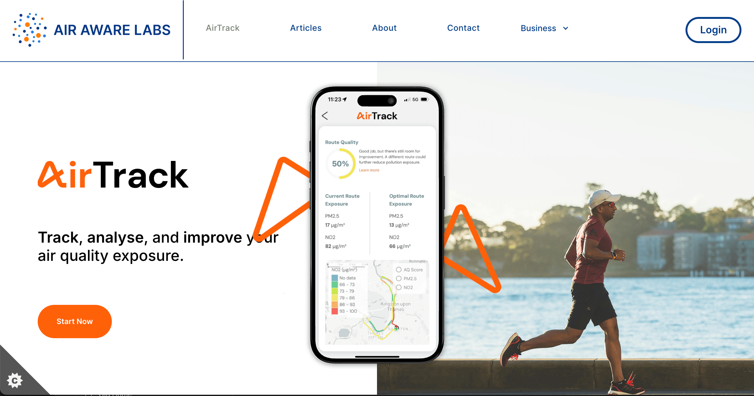 AirTrack App | Track Air Pollution for Sports & Health Performance ...