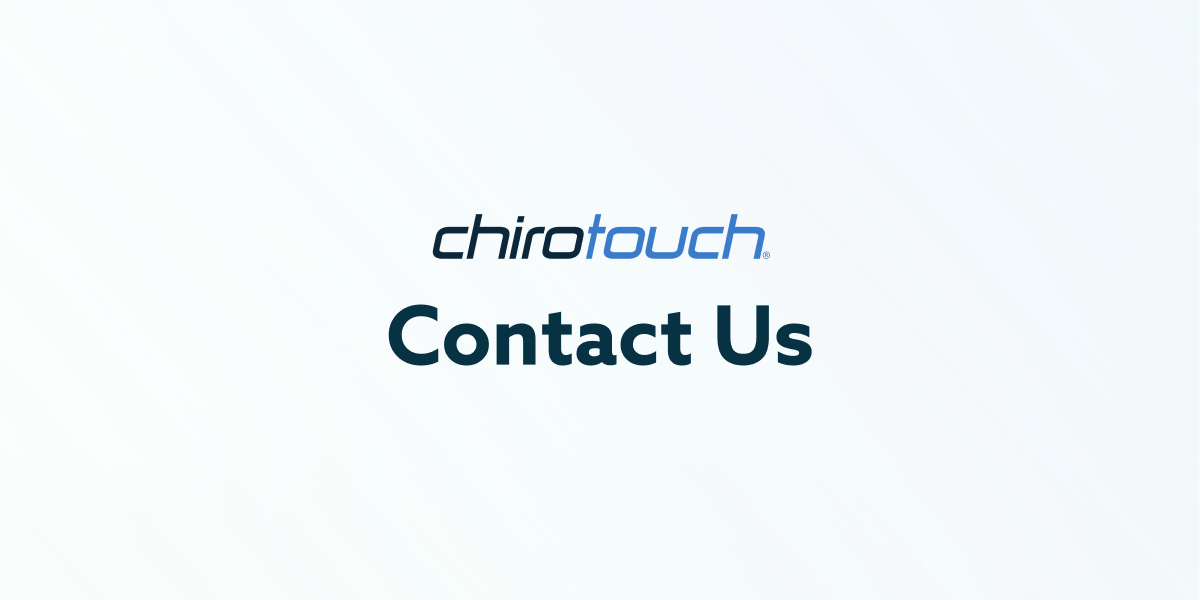 Contact Us | ChiroTouch