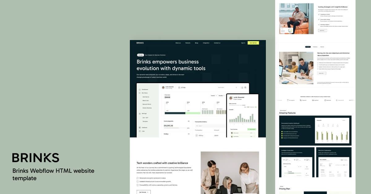 About us - Brinks Webflow Ecommerce website template