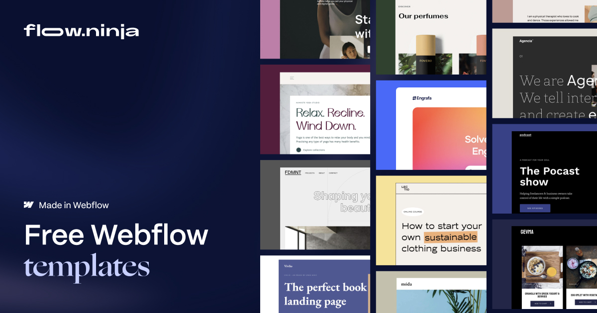 20+ Best Webflow Templates in 2024 | Flow Ninja