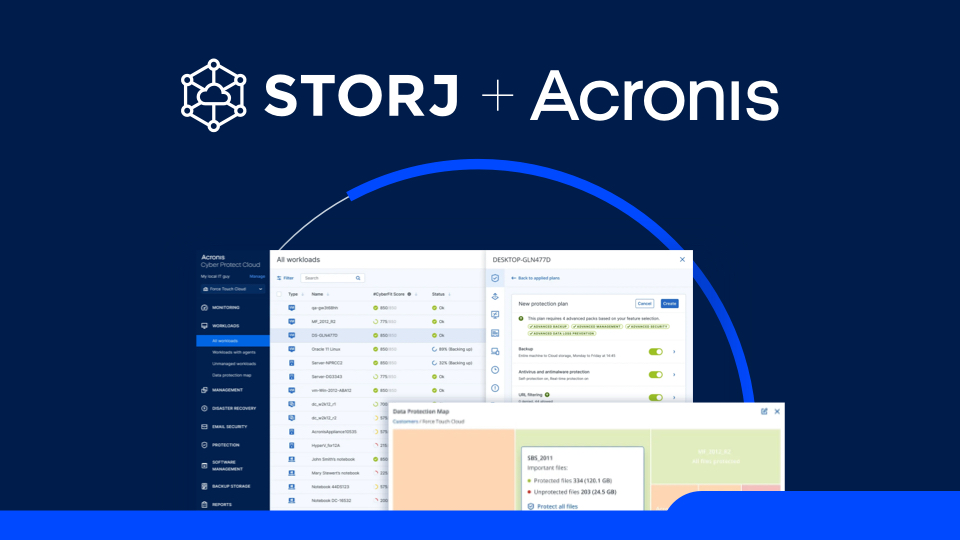 Cloud Storage Integration for Acronis | Storj
