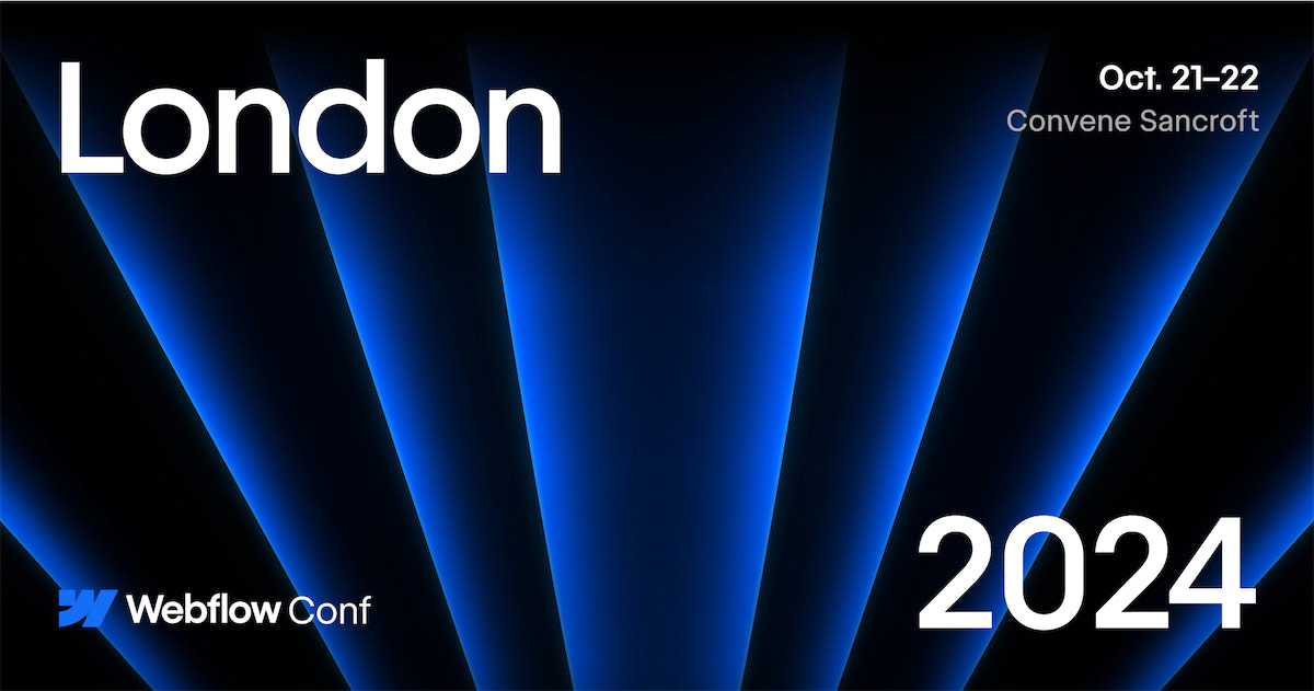 Get your ticket for Webflow Conf London