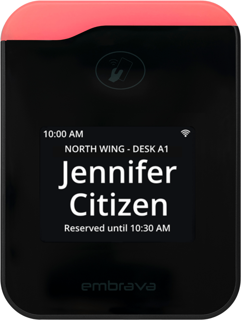 Embrava Desk Sign - Desk Booking Device