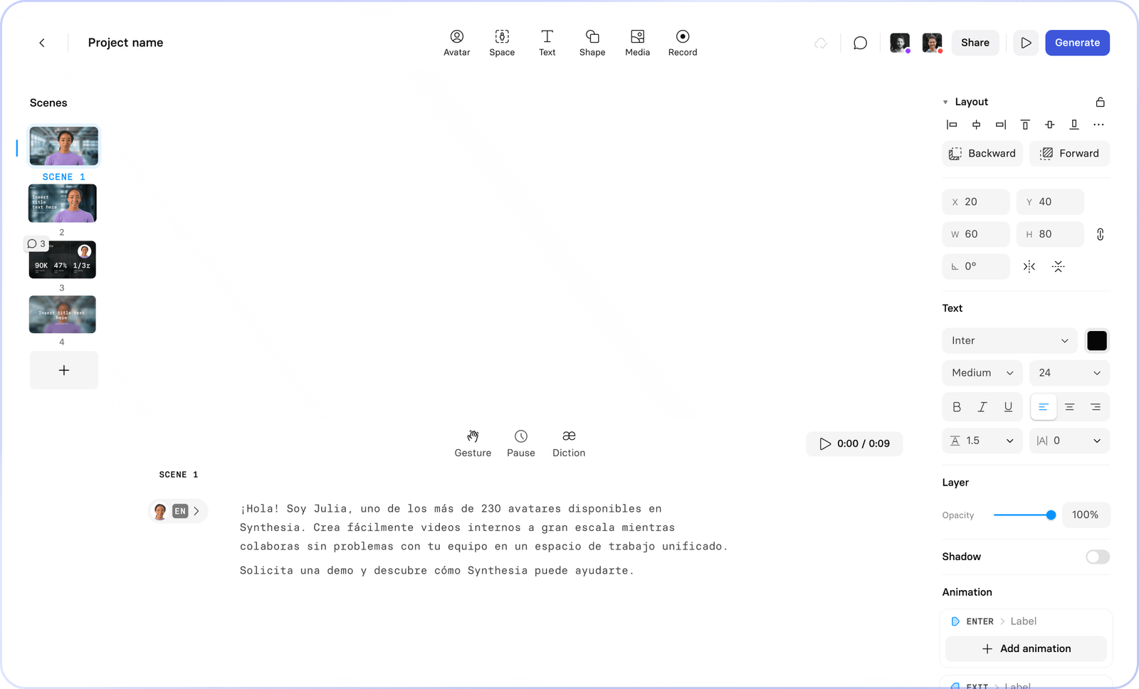 Creador de presentaciones IA gratis | Crea presentaciones de video con IA