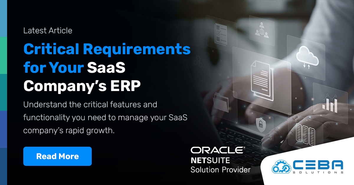 Critical Requirements for Your SaaS Company's ERP System