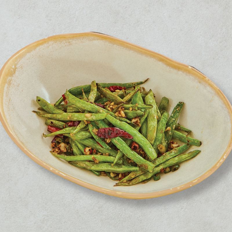 Salad Factory | ถั่วแขกผัดพริกกระเทียม 110 บาท