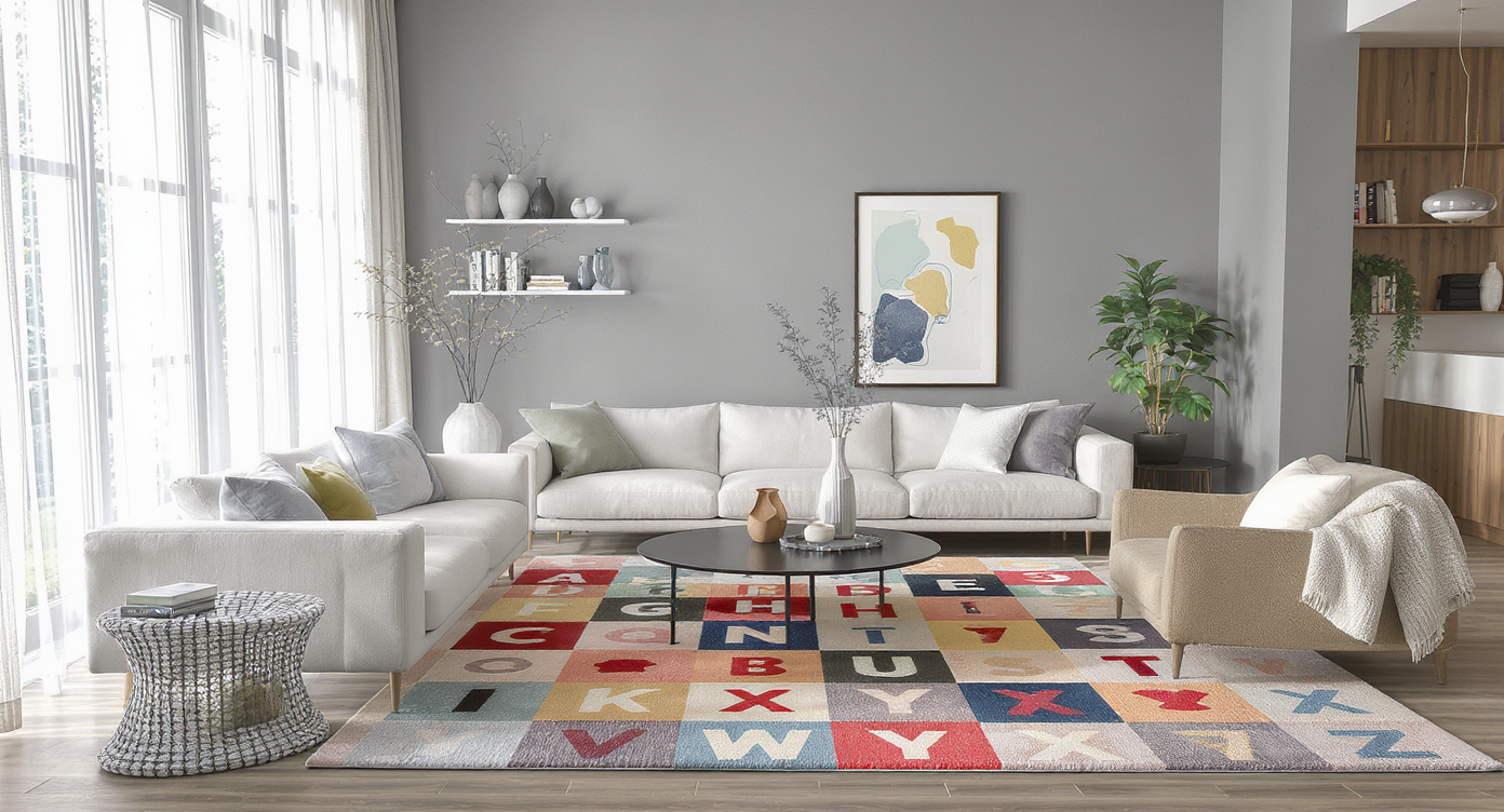 7 Ways to Decide if a Playful Rug Belongs in Your Grown-Up Living Room ...