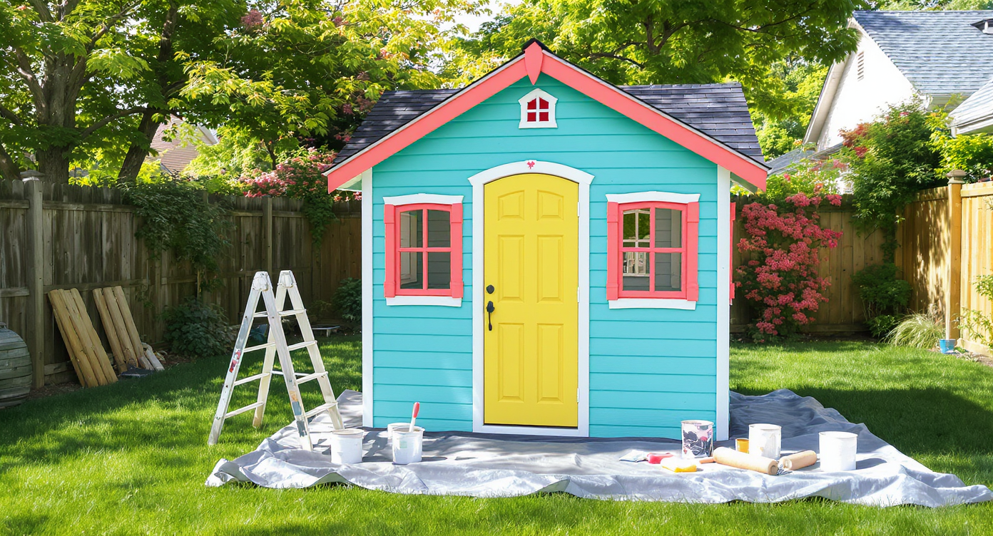 7 Surprising Ways Colorful Paint Transforms Backyard Playhouses on a ...