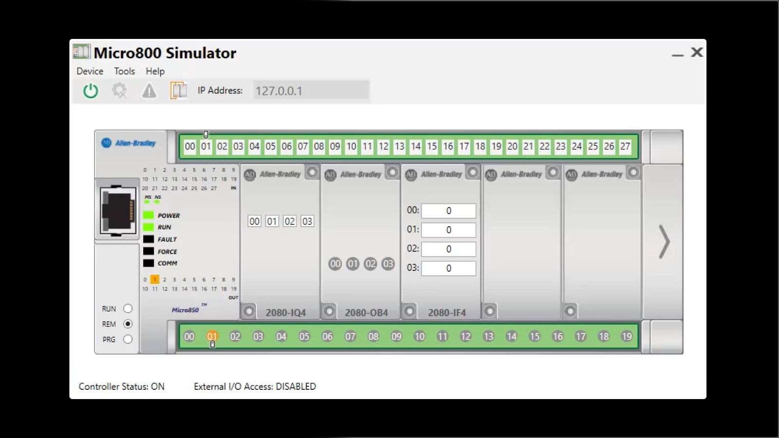 Up and Running with Allen Bradley's Micro800 Simulator - RealPars
