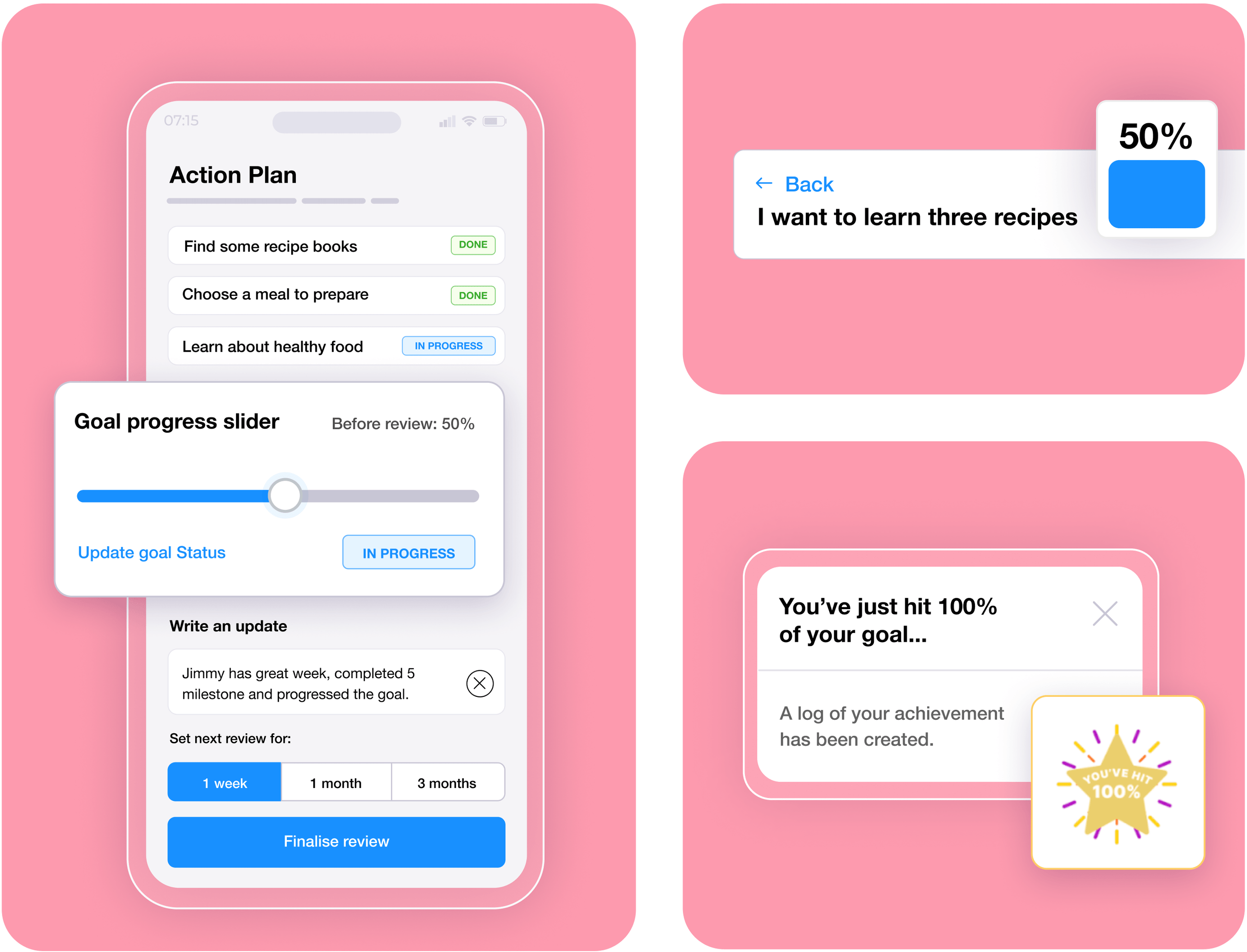 Outcomes & Goals | Features | Log my Care