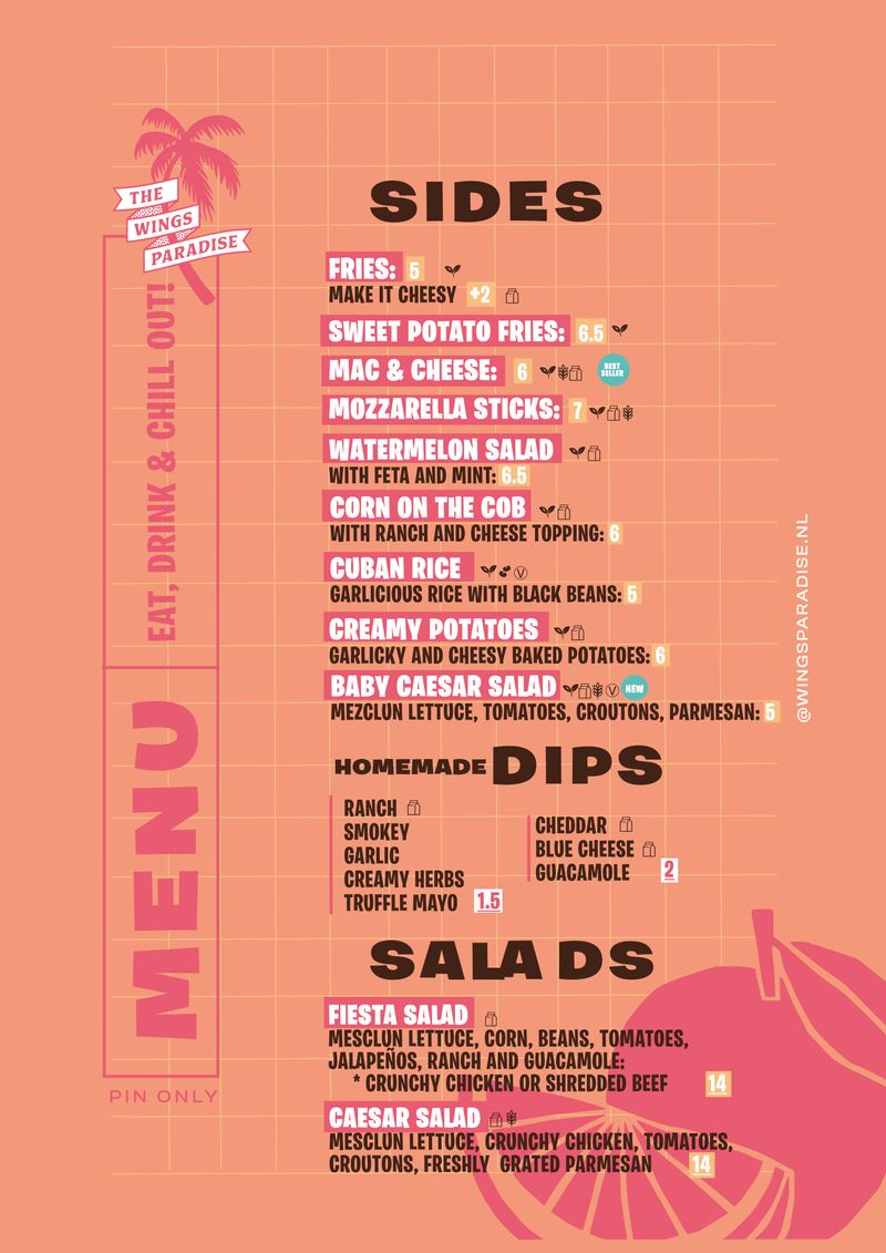 Wings Paradise | Main menu