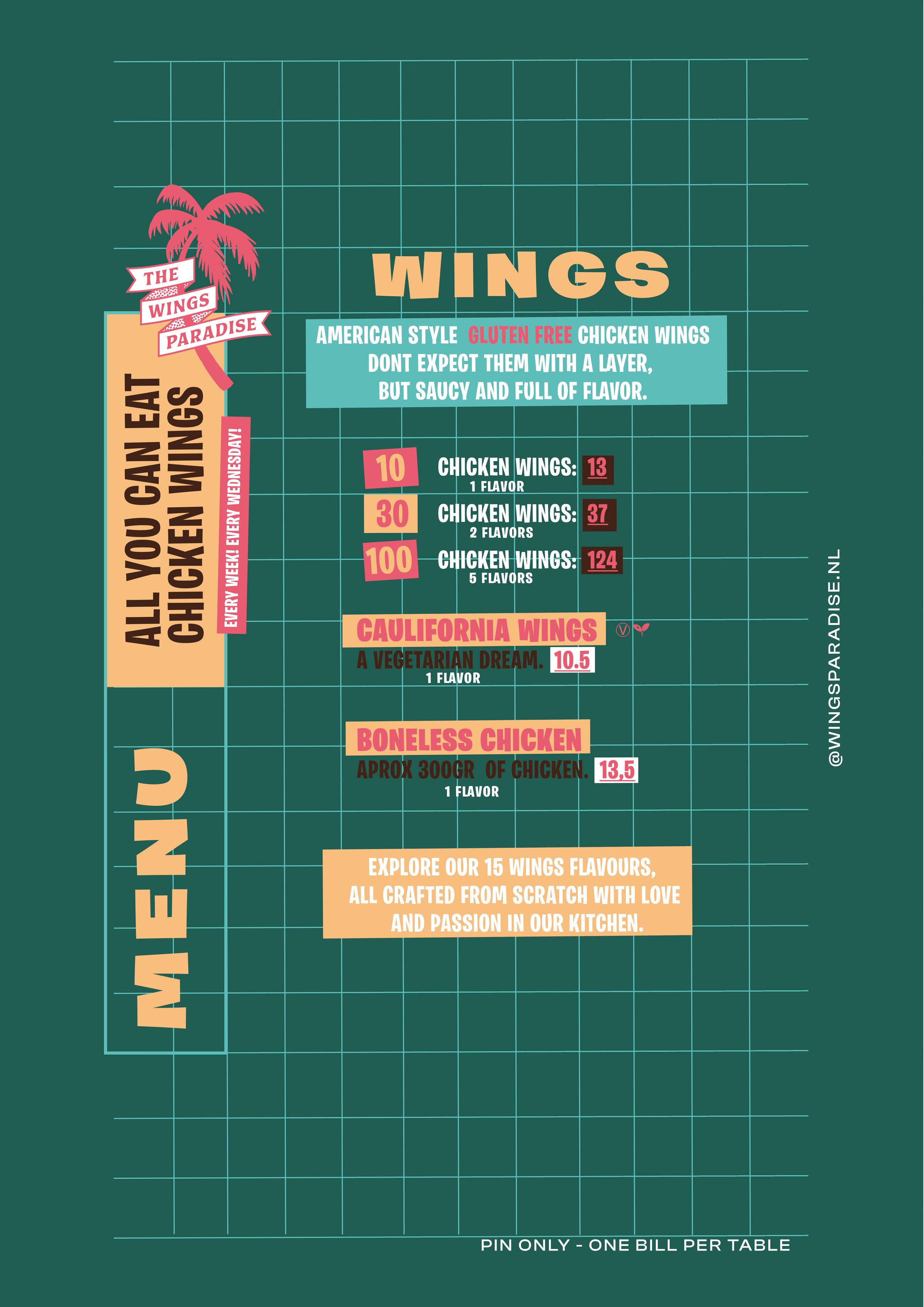 Wings Paradise | Main menu