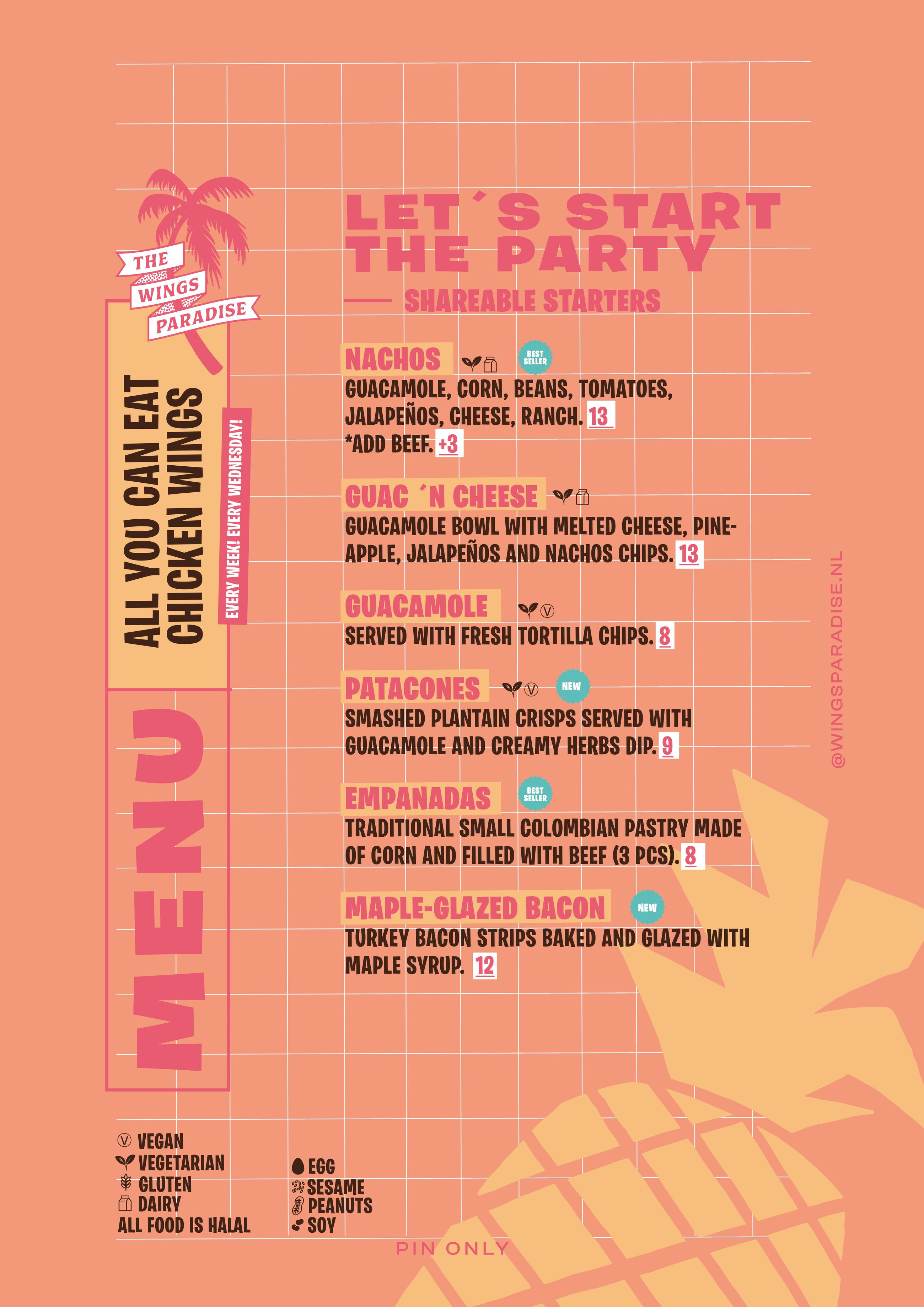 Wings Paradise | Main menu