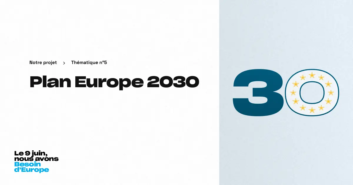 Thématique n°5 : Plan Europe 2030 • Notre projet Besoin d'Europe