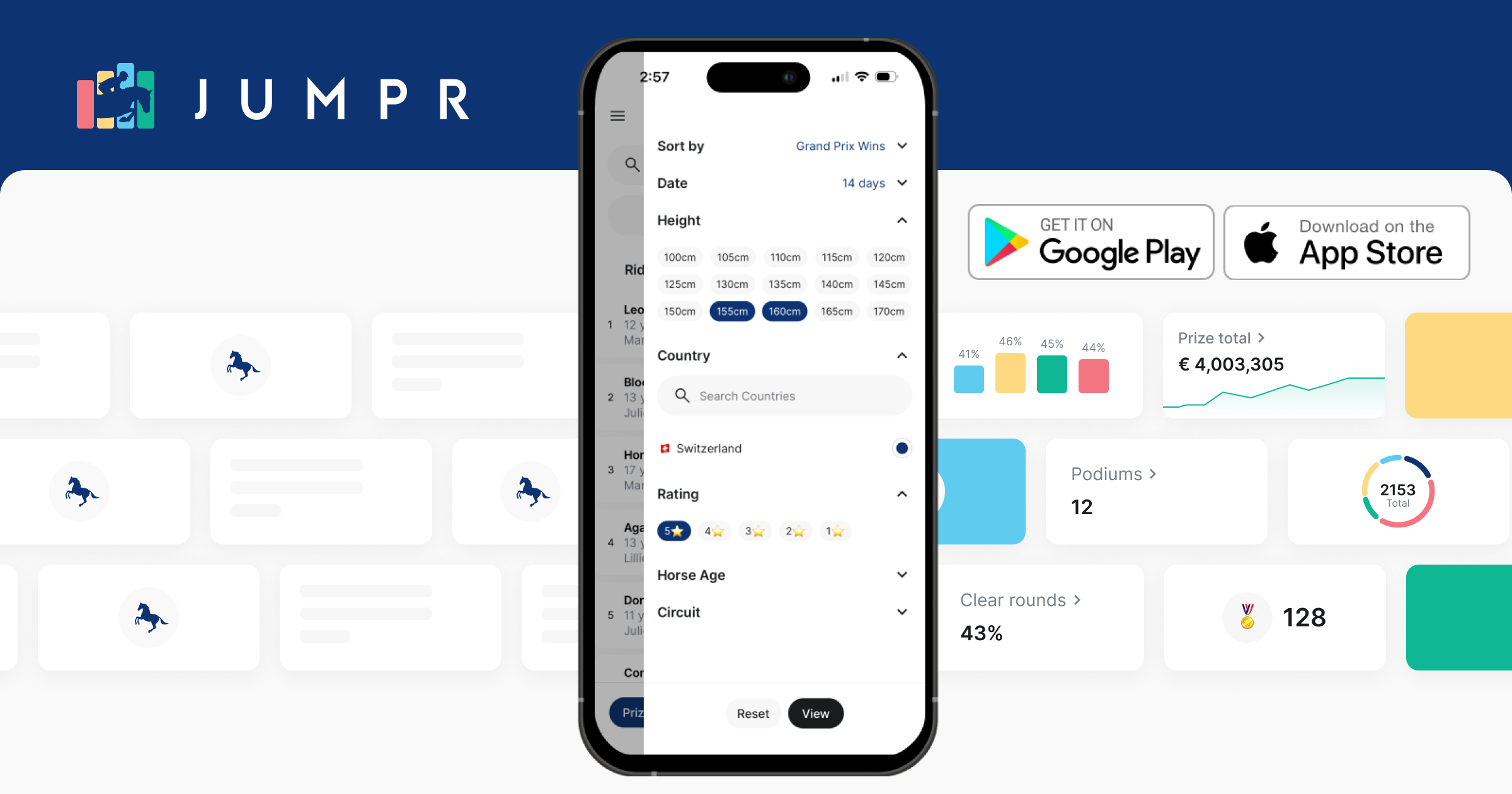 Jumpr - Show jumping results & stats