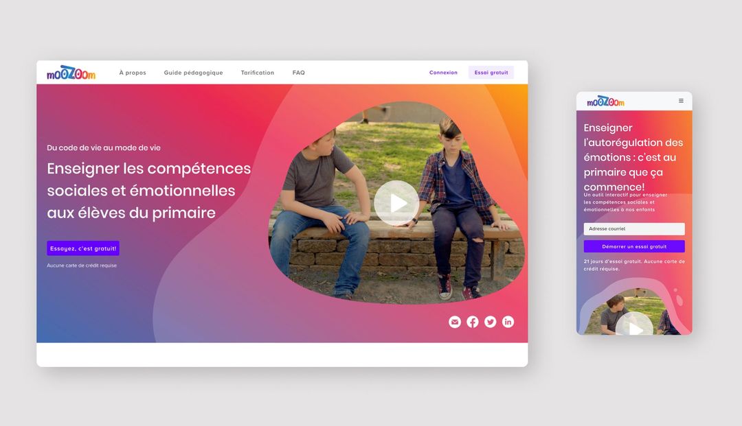 Moozoom | An application to empower kids