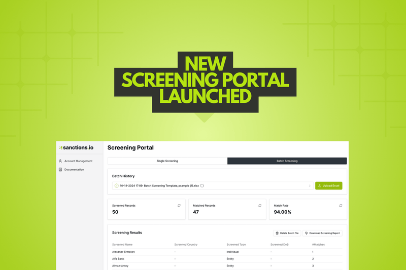 Our New Screening Portal is Here: Learn About the Upgrades | sanctions.io