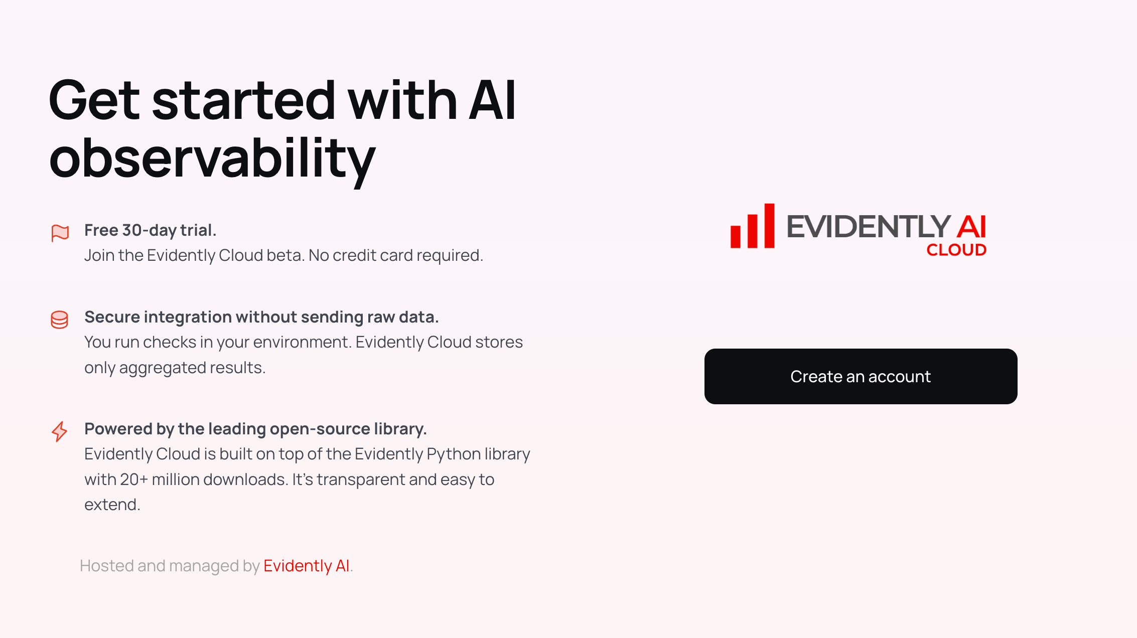 Evidently AI - Evidently Cloud sign-up