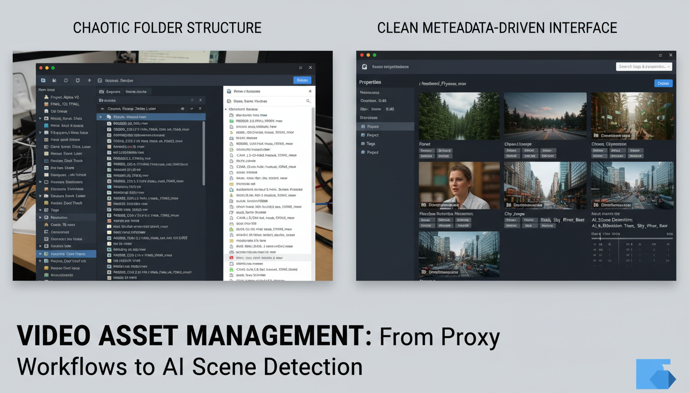 Video asset management comparison: messy folder structure versus ...