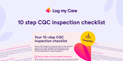Free CQC inspection checklist (PDF download) | Log my Care