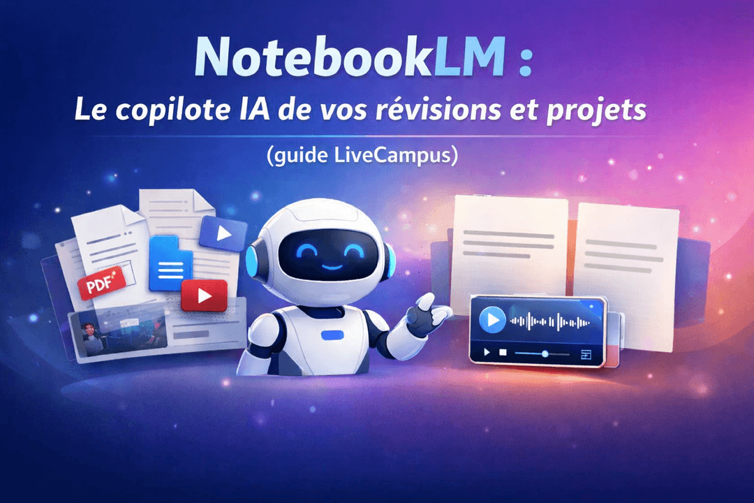 NotebookLM : le copilote IA de vos révisions et projets (guide LiveCampus)