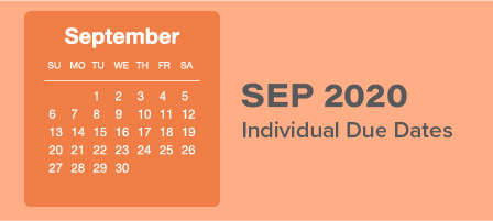 September 2020 Individual Due Dates - Blog | AMS Tax Service Inc.