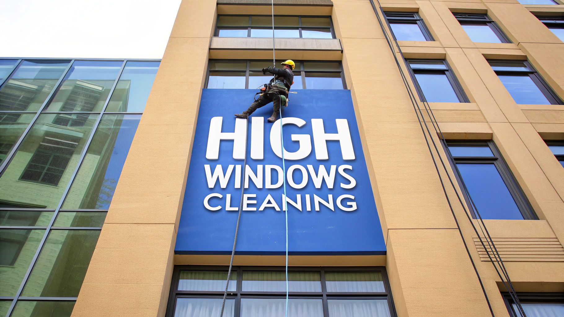Discover professional high windows cleaning methods, safety protocols ...