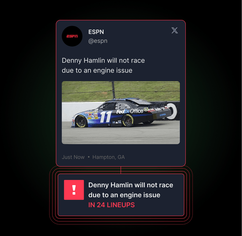 The only Nascar lineup optimizer built to beat tournaments