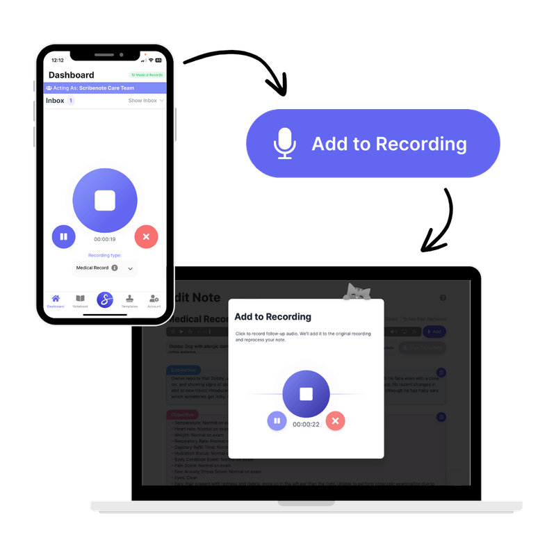 Scribenote | Veterinarian AI Scribe App and Software