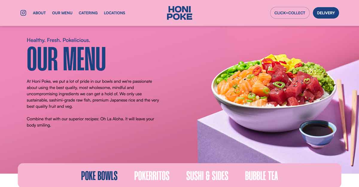 Menu Poke Bowls