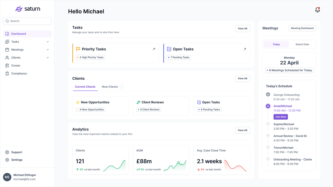 Saturn AI: Empowering Independent Financial Advisors & Wealth Managers ...